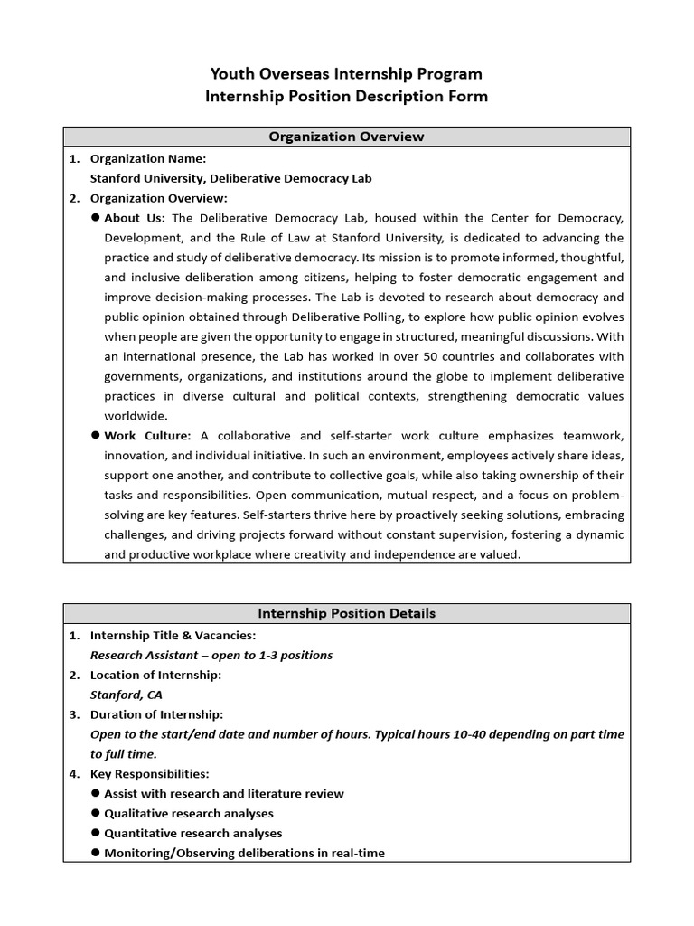 Stanford University, Deliberative Democracy Lab | PDF | Deliberation ...