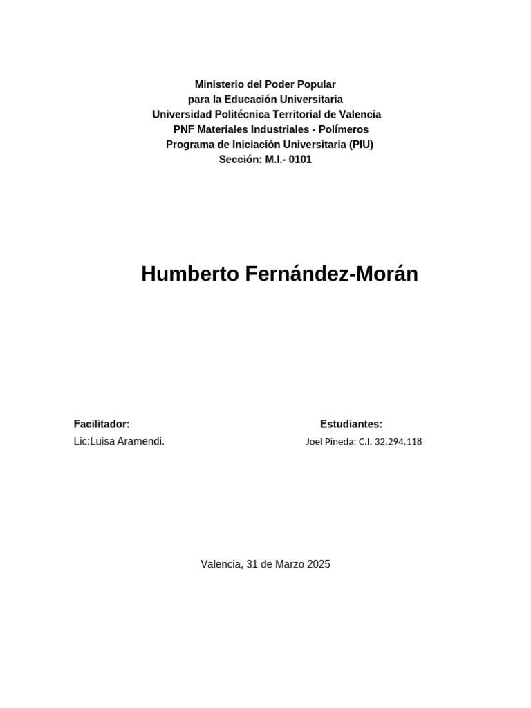 Humberto fernandez moran | PDF | Biología | Ciencias de la vida