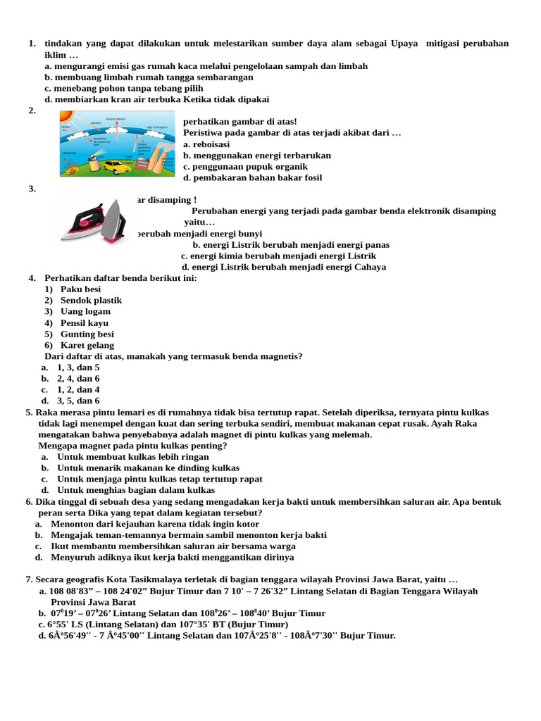 SOAL ASAJ IPAS | PDF