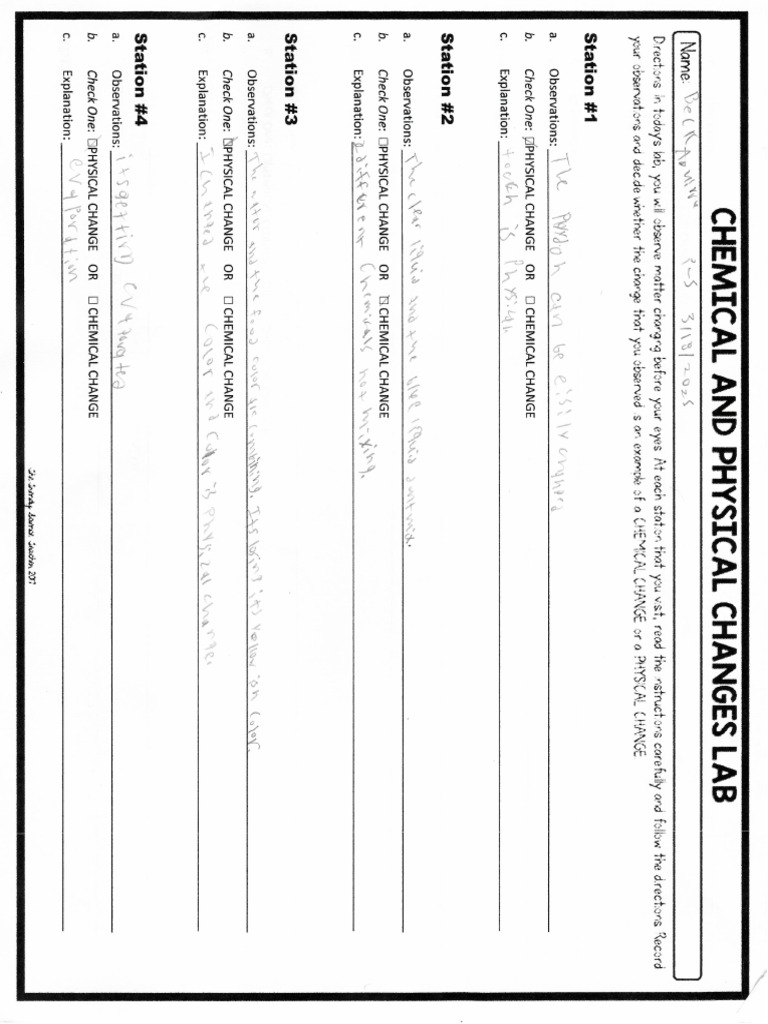 Mystery Change Stations | PDF