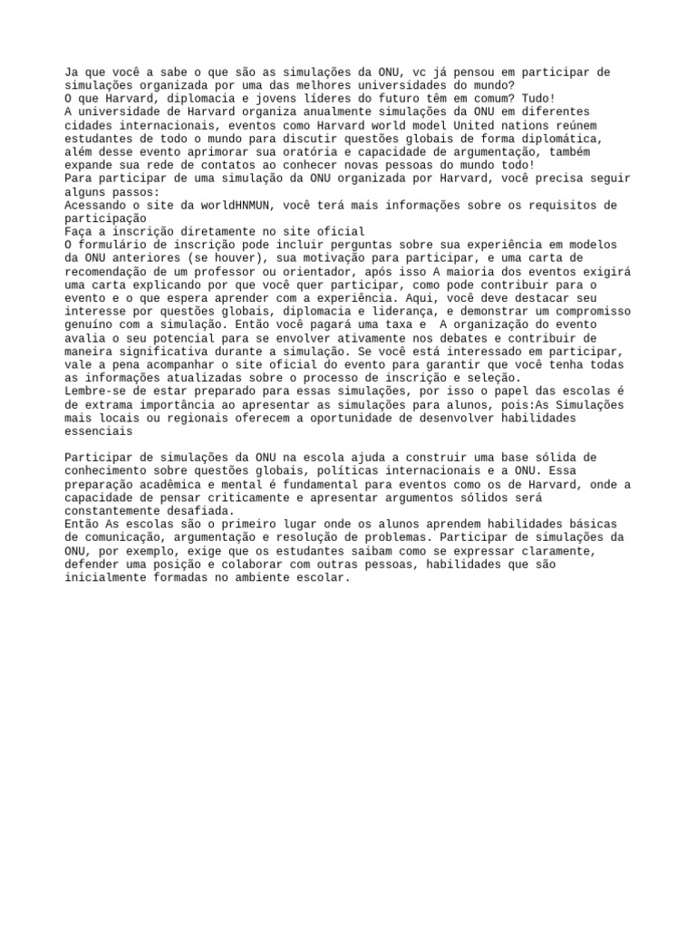 Simulações | PDF | Nações Unidas | Relações Internacionais