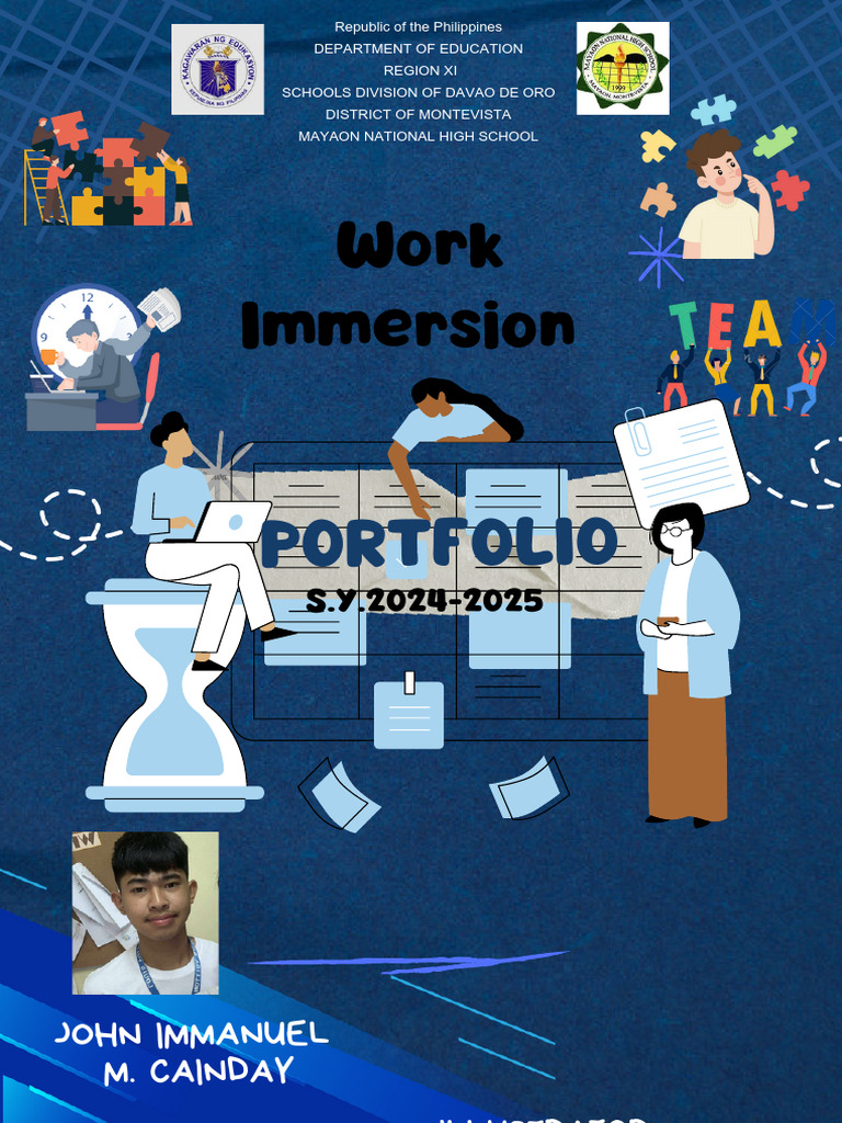Blue White Illustrative Profile Work Portfolio Cover - 20250331 ...