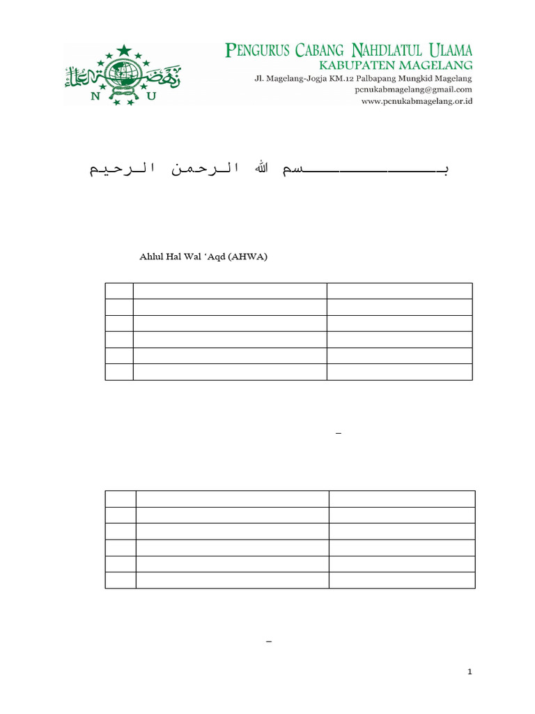 BERITA ACARA Musyawarah Ranting SEDAYU | PDF