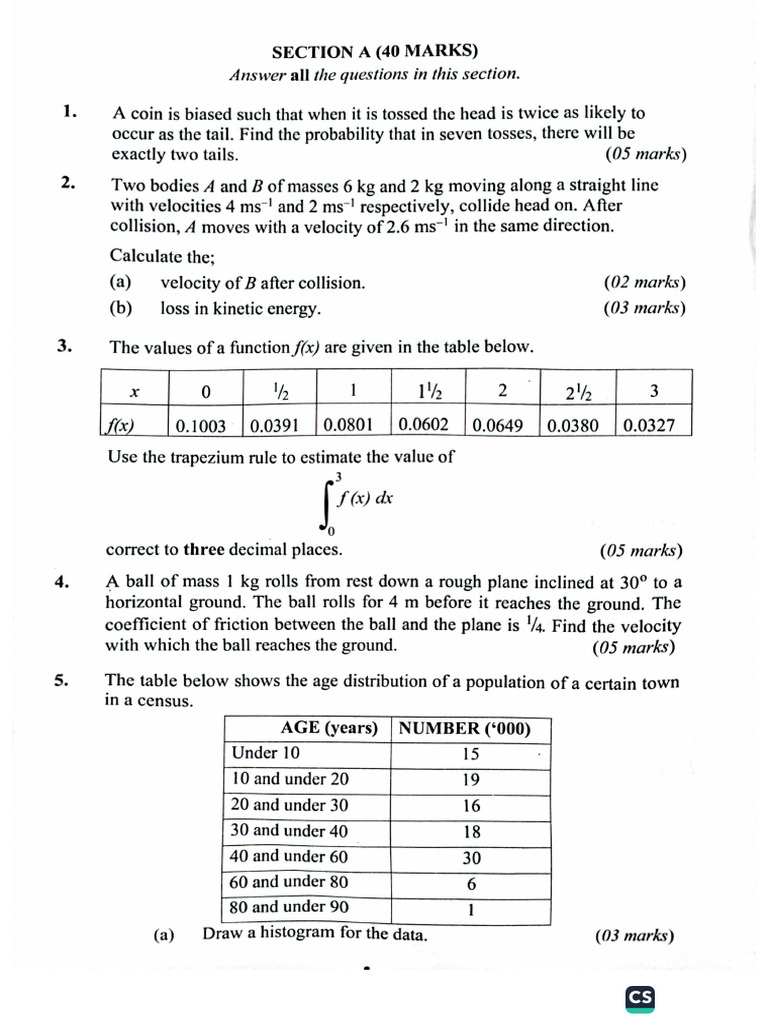 Uace 2023 Applied Mathematics Paper 2 | PDF