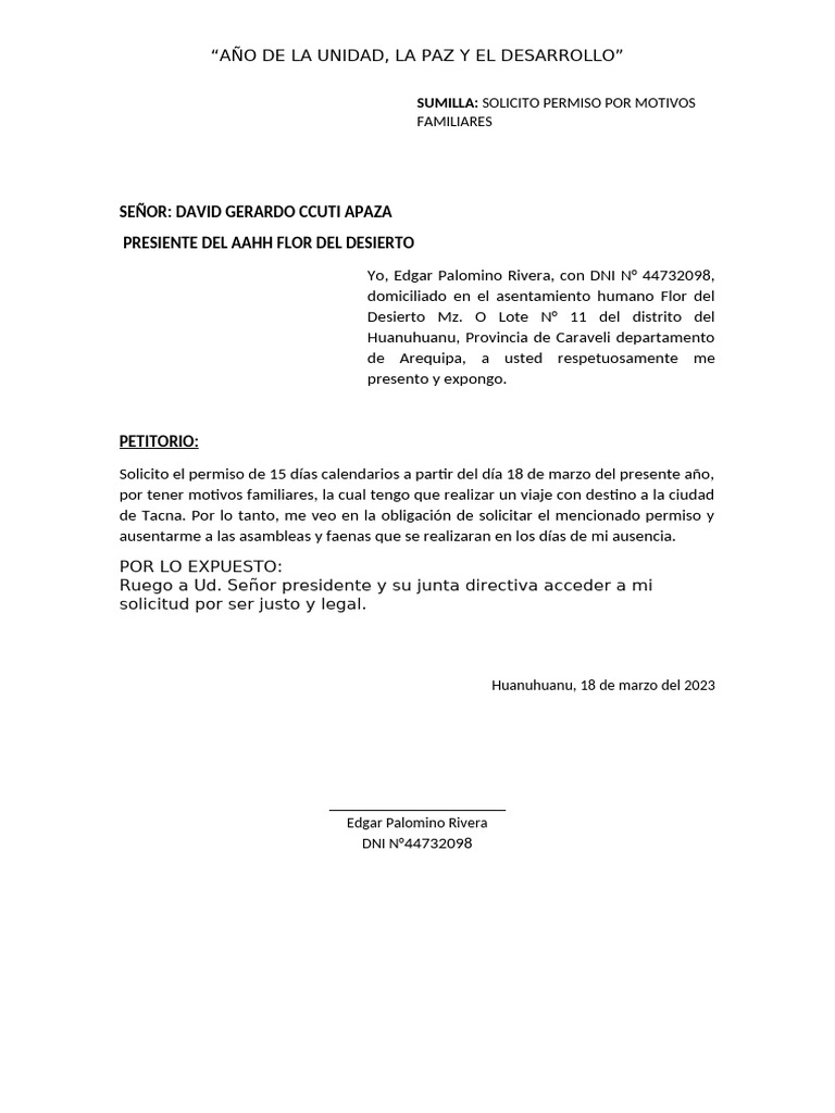 Permiso Chalan | PDF