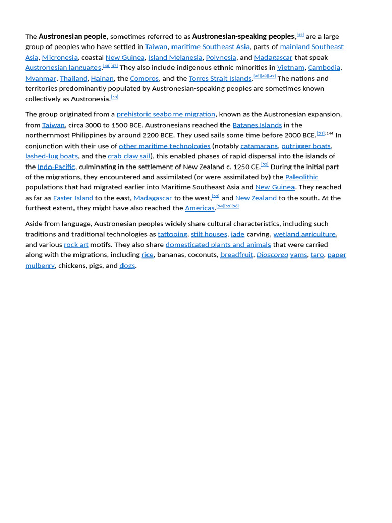 Overview of Austronesian Peoples | PDF
