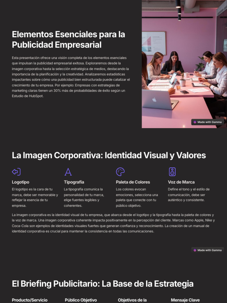 Elementos Esenciales para La Publicidad Empresarial | PDF | Publicidad | Marca