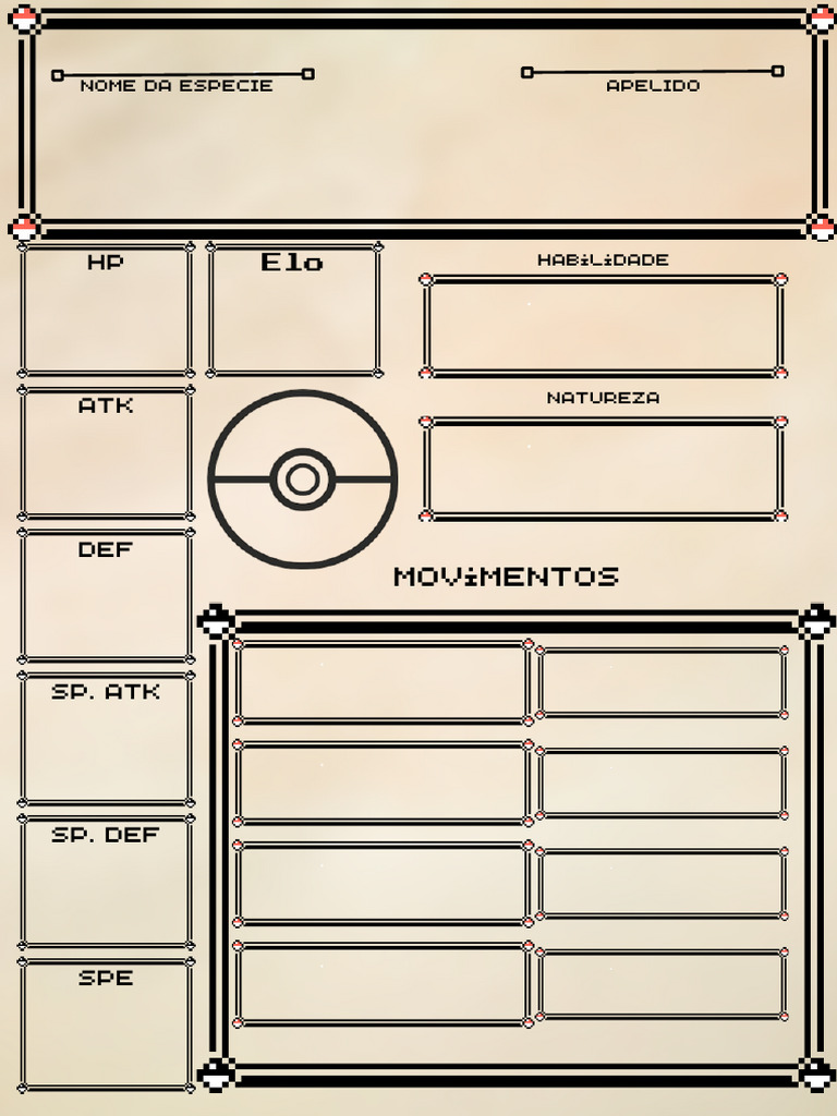 Ficha de Pokémon e Natureza | PDF