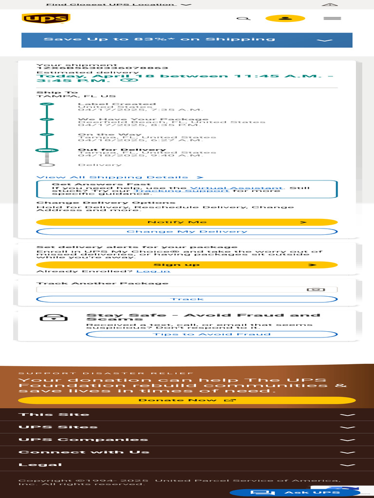 Tracking UPS - United States | PDF | United Parcel Service