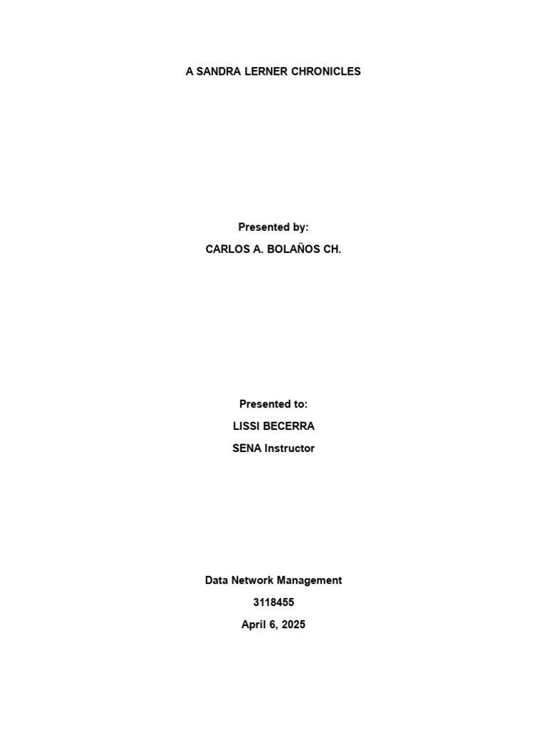 A Sandra Lerner Chronicles | PDF | Computing | Internet Protocols
