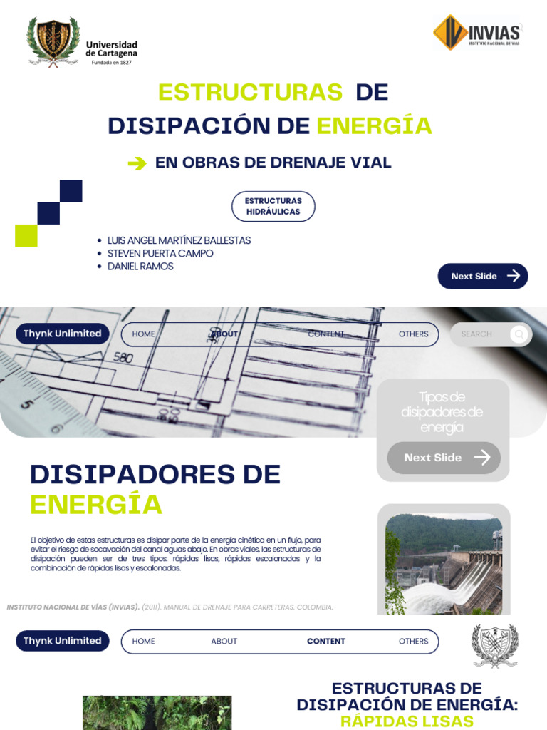 Estructuras de Disipación de Energía | PDF | Drenaje | Agua