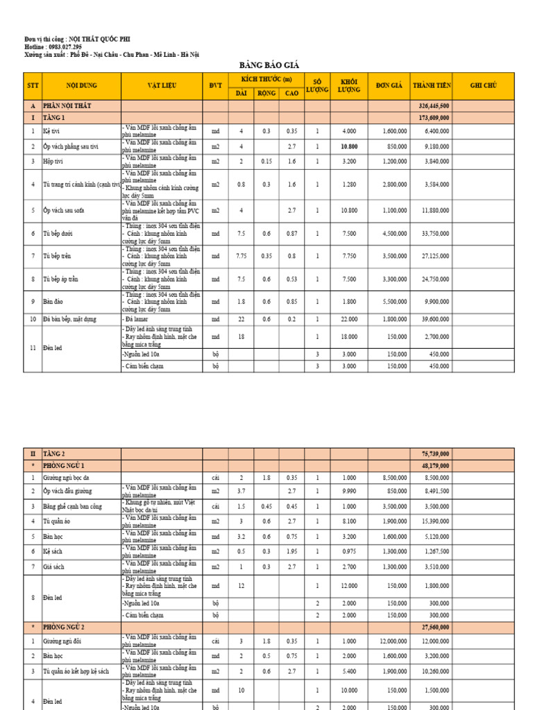 Báo Giá Quoc Phi PDF | PDF