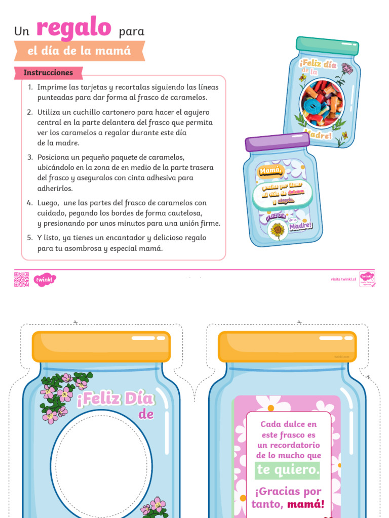Manualidad Regalo para El Dia de La Mamas de Caramelos - Ver - 2 | PDF
