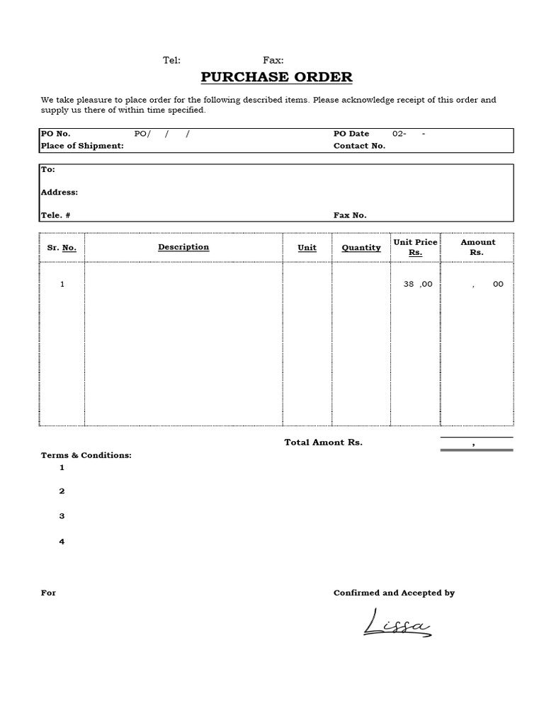 Purchase Order | PDF