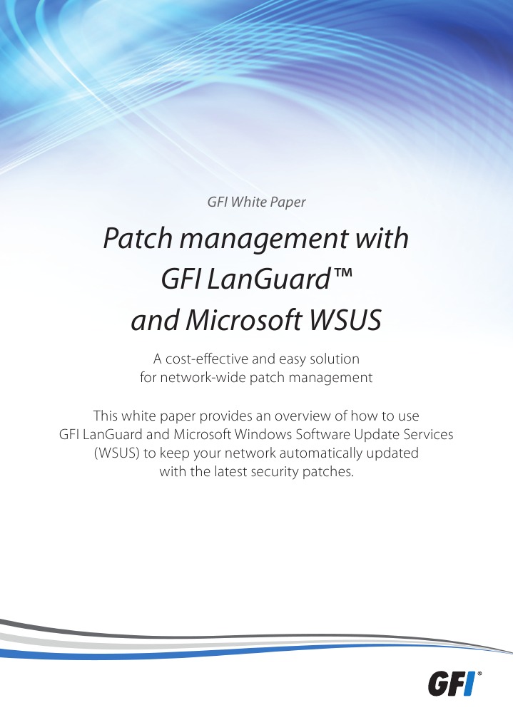 Patch Management With Gfi Languard™ and Microsoft Wsus | PDF | Windows ...