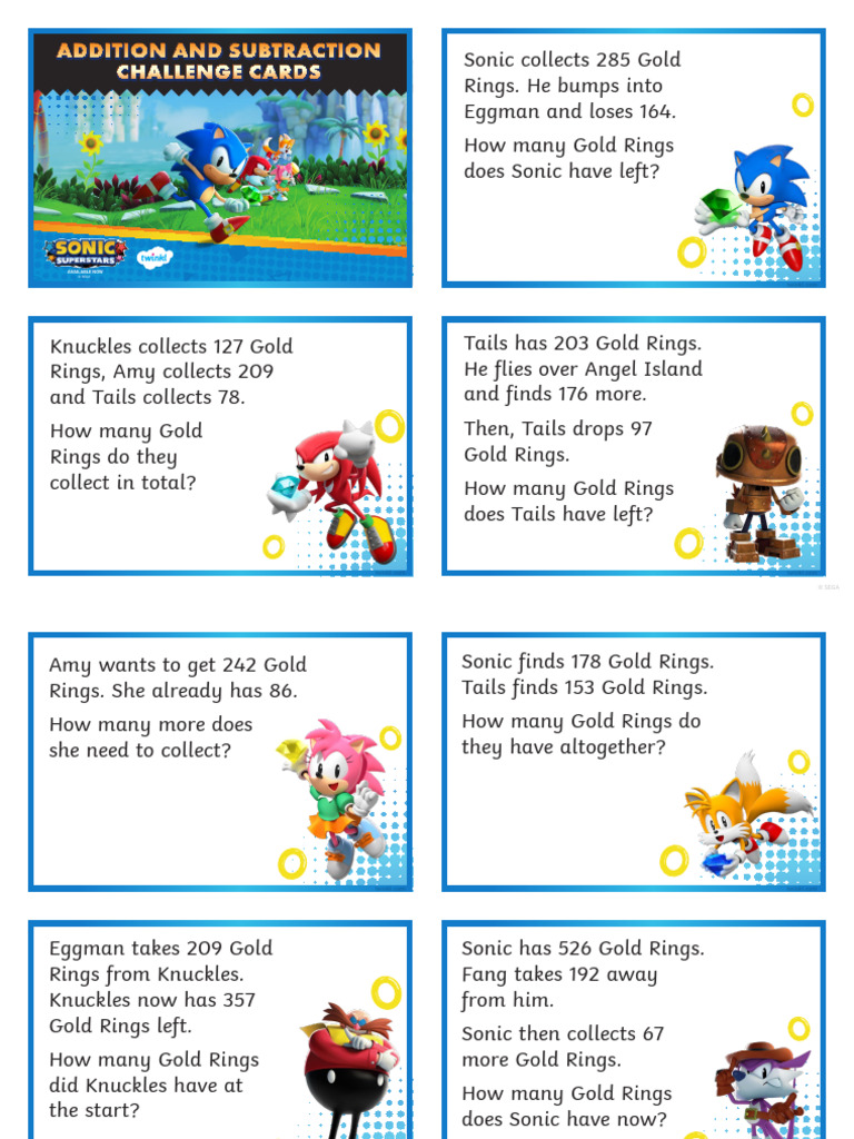 T M 1698350179 Sonic Addition and Subtraction Challenge Cards Ages 7 9 ...