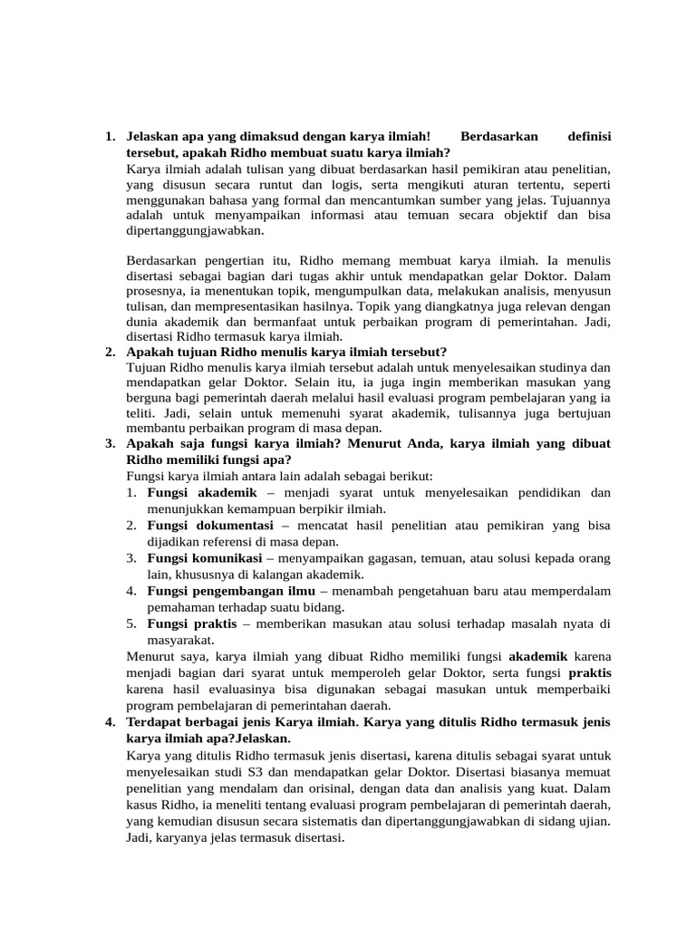 Tugas Sesi 3 Tekhnik Penulisan Karya Ilmiah | PDF