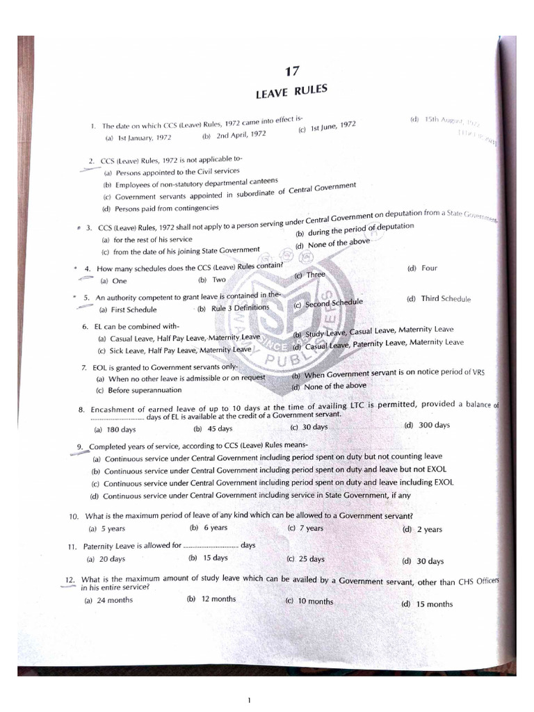 Leave Question | PDF