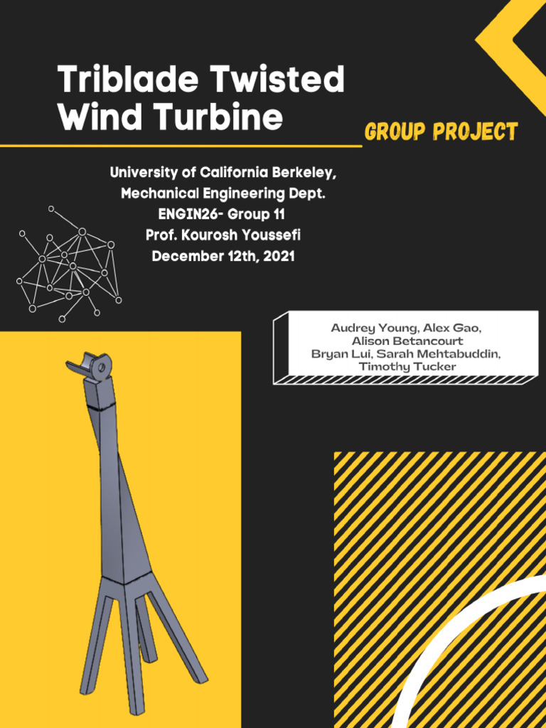 E 26 Group 11 Wind Turbine Report | PDF | Wind Turbine | Wind Power