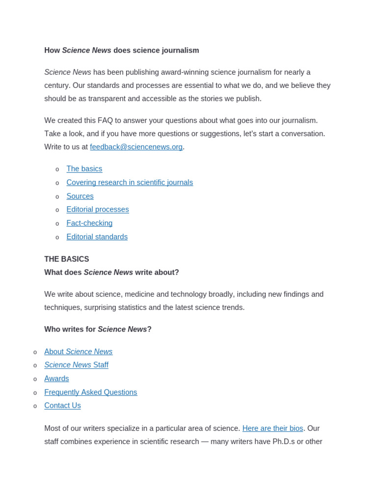 SPJ8SCW-Ih-24-Science Journalism Standards Practices | PDF | Science ...