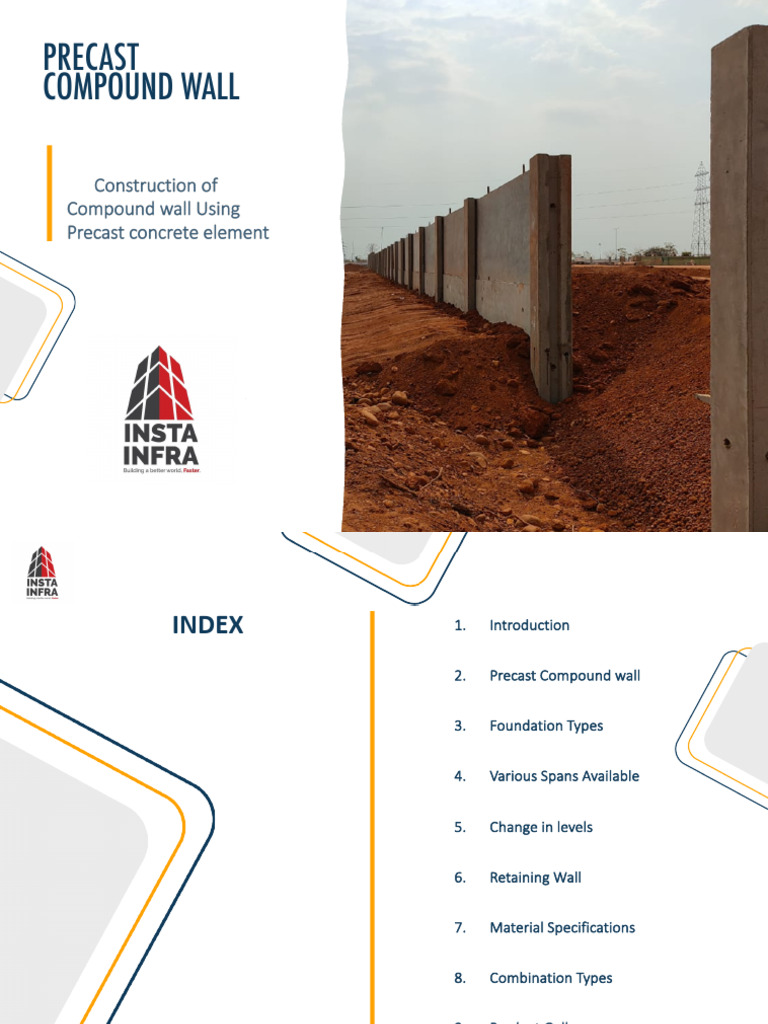 Compound Wall Catloge Structural. 2 | PDF | Foundation (Engineering) | Precast Concrete