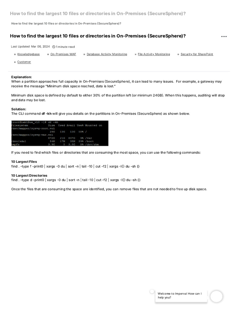 How To Find The Largest 10 Files or Directories in On-Premises ...