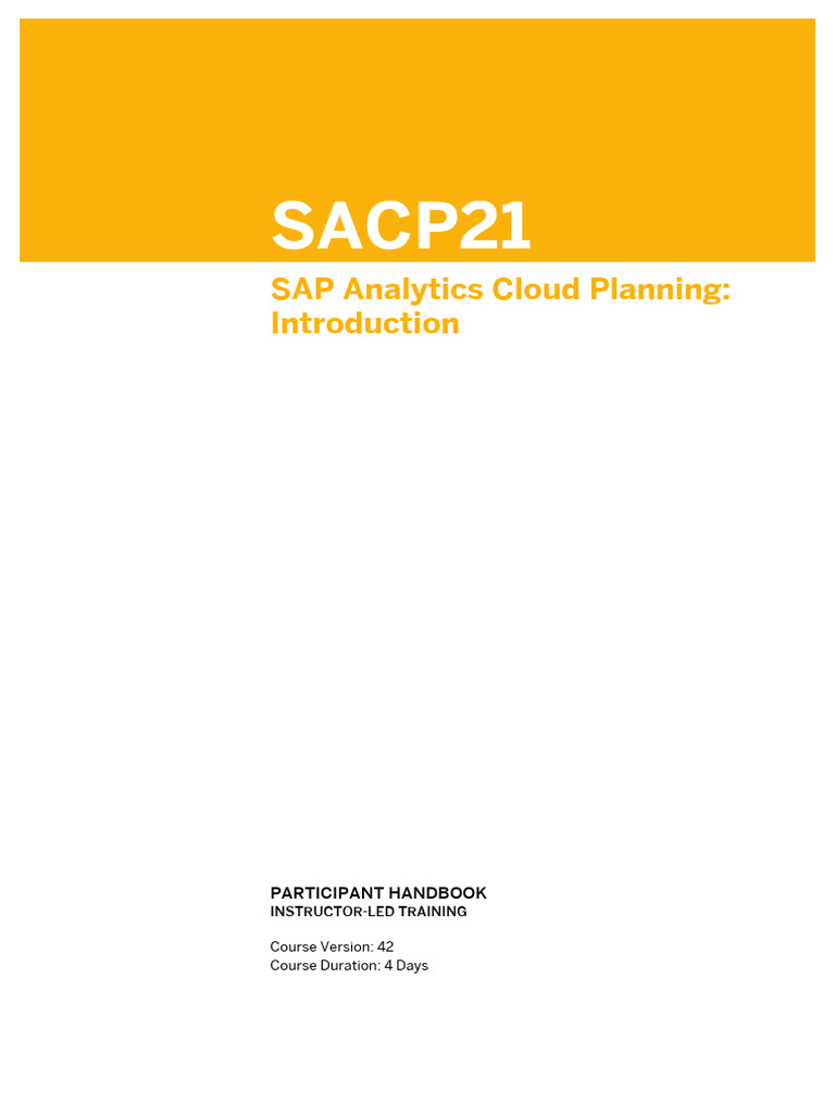 SAP Analytics Cloud Planning: Introduction To Seamless Planning | PDF | Cloud Computing | Analytics