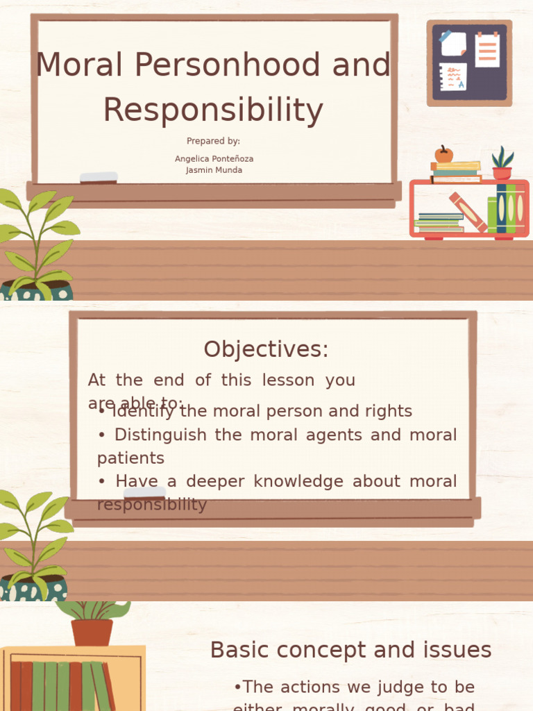 Moral Personhood and Responsibilities | PDF | Morality | Free Will