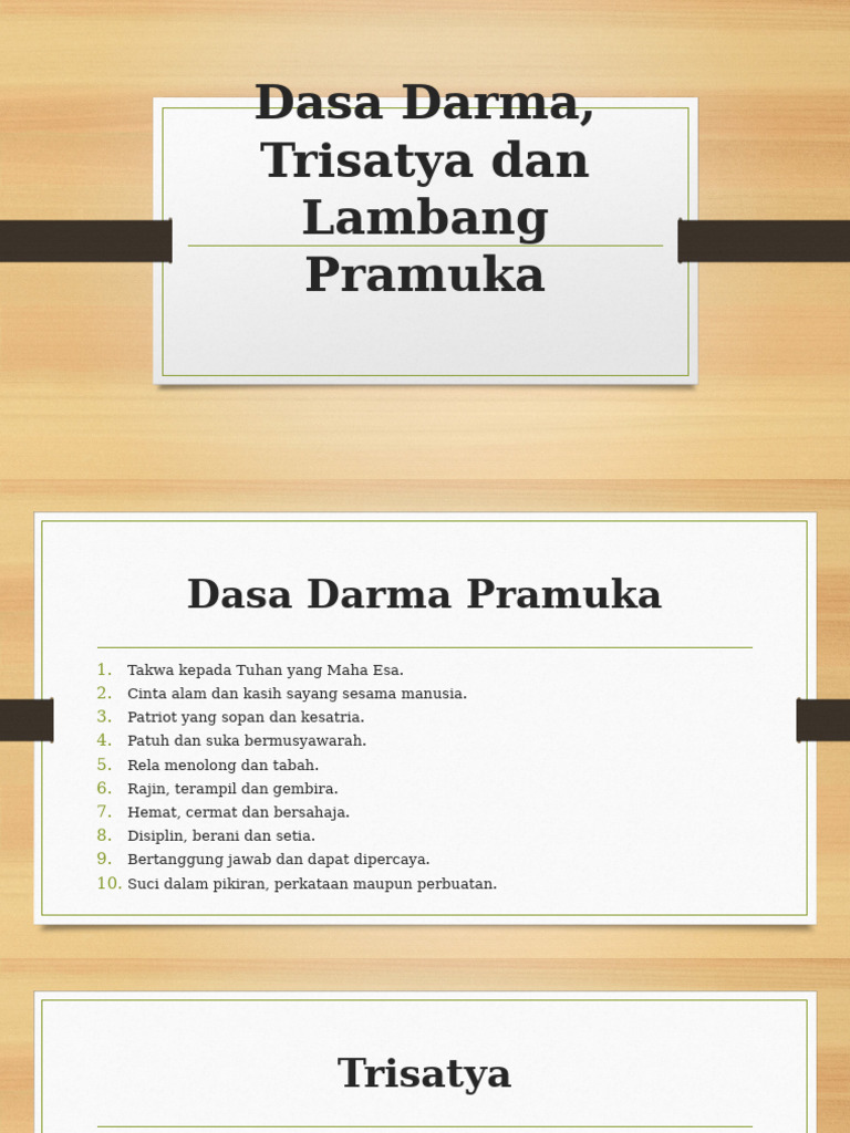 Dasa Darma, Trisatya Dan Lambang Pramuka | PDF
