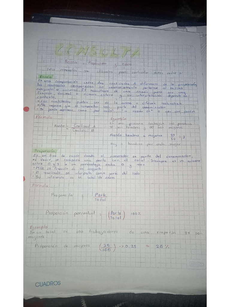 M.V Tasa Razon Proporción | PDF