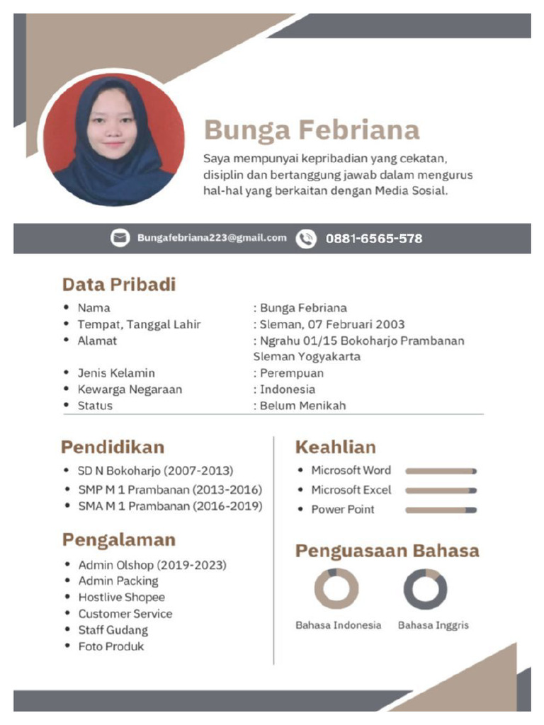 CV-Bunga Febriana (1) | PDF