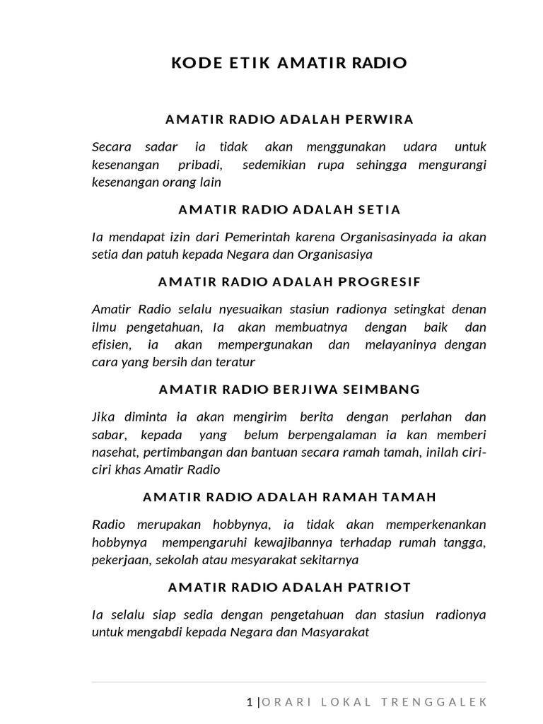 Sejarah Amatir Radio di Indonesia | PDF