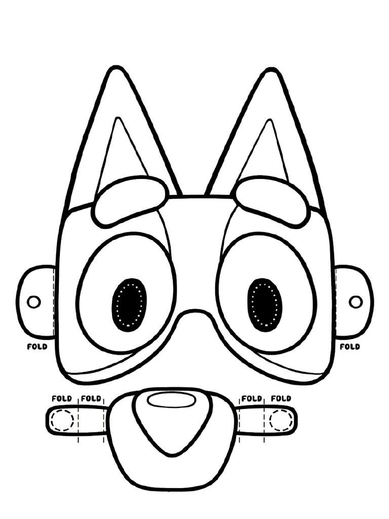 Bluey Paper Mask Template | PDF