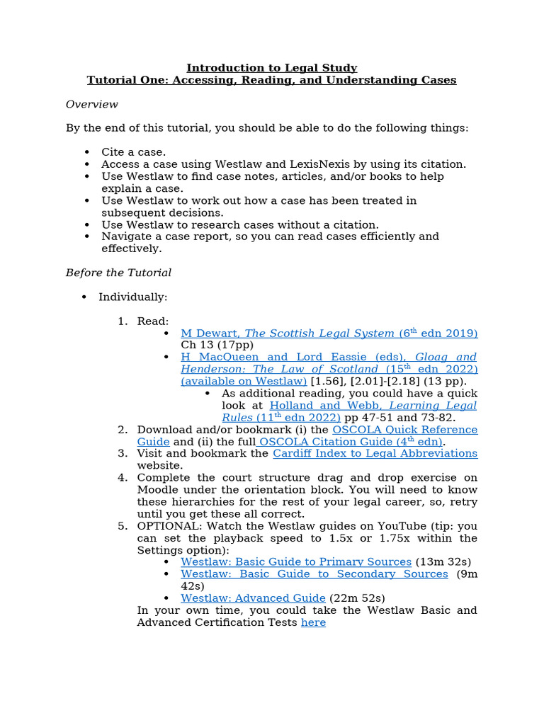 Legal Case Study: Access and Analysis Guide | PDF | Justice | Crime ...