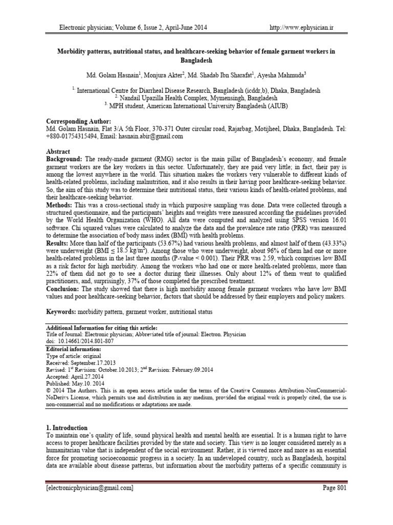 Manuscript - Electronic Physician | PDF | Body Mass Index