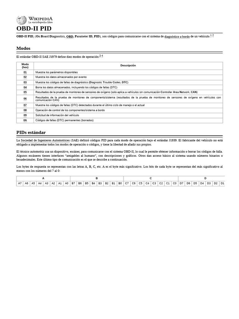 Obd-Ii Pid | PDF