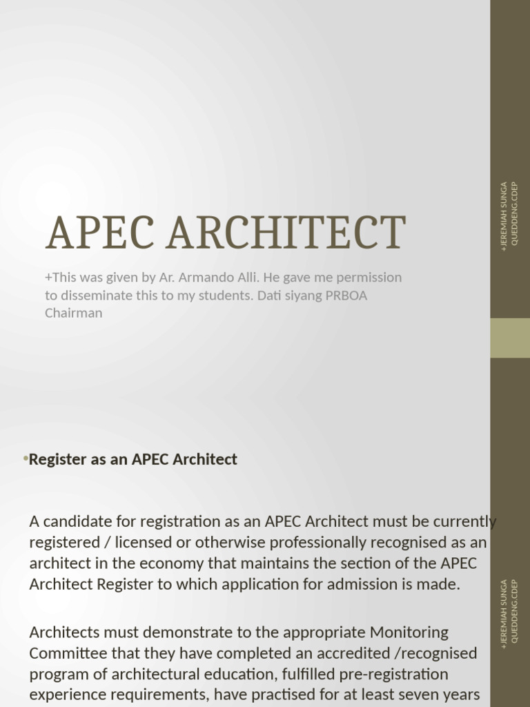 + Apec | PDF | Architect