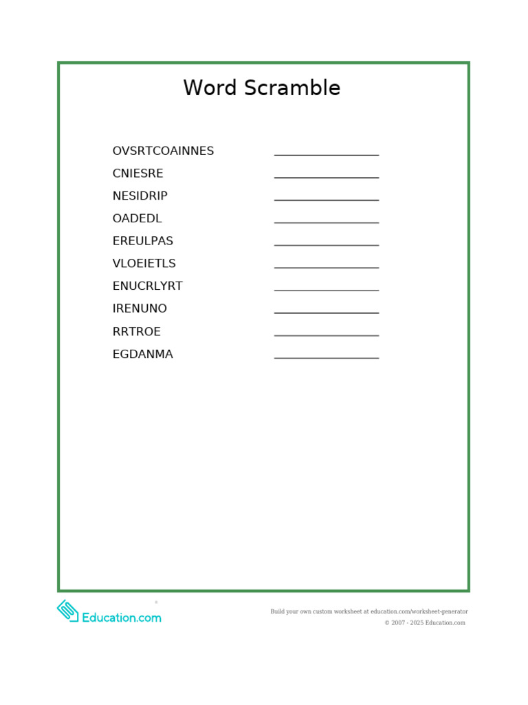 Lesson 23 Worksheet | PDF