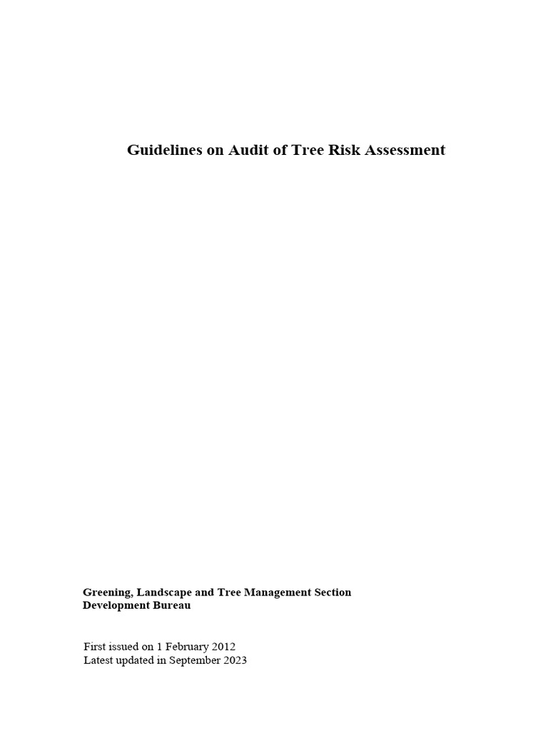 Tree Risk Assessment Audit Guidelines | PDF | Audit | Risk Assessment