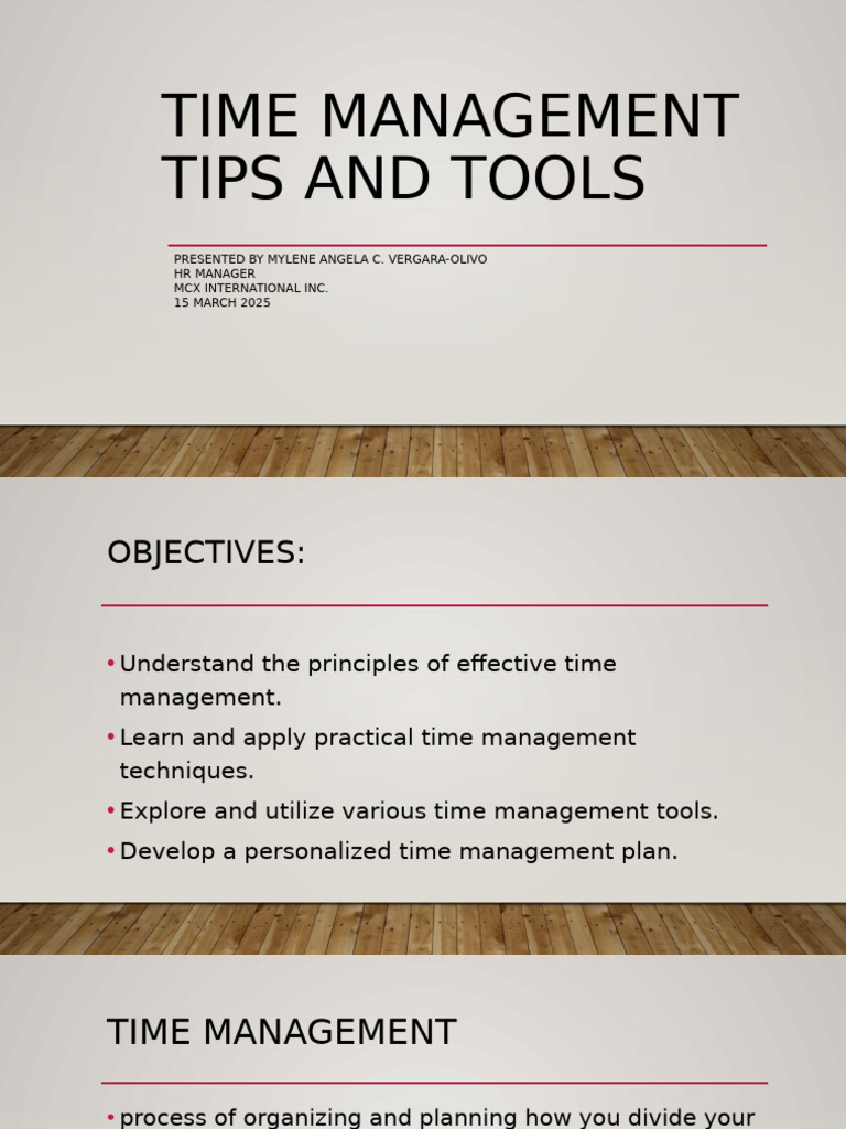Time Management Tips and Tools | PDF | Time Management | Professional ...