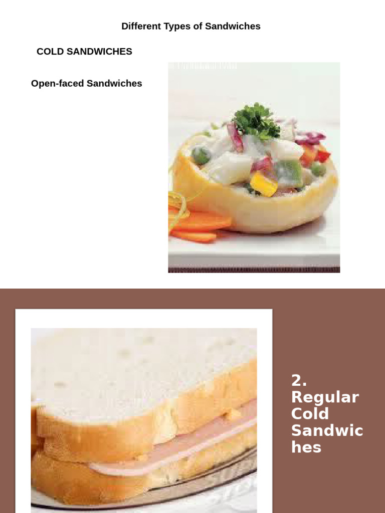 Types of Sandwiches and Components | PDF