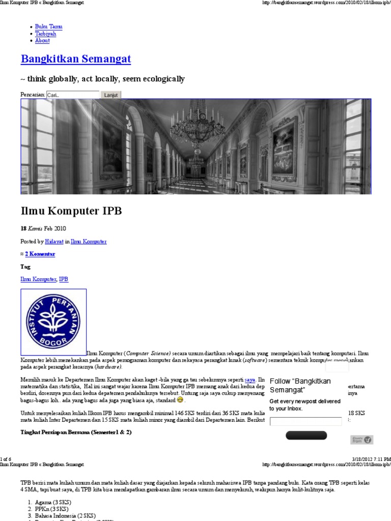SKS Ilmu Komputer IPB | PDF