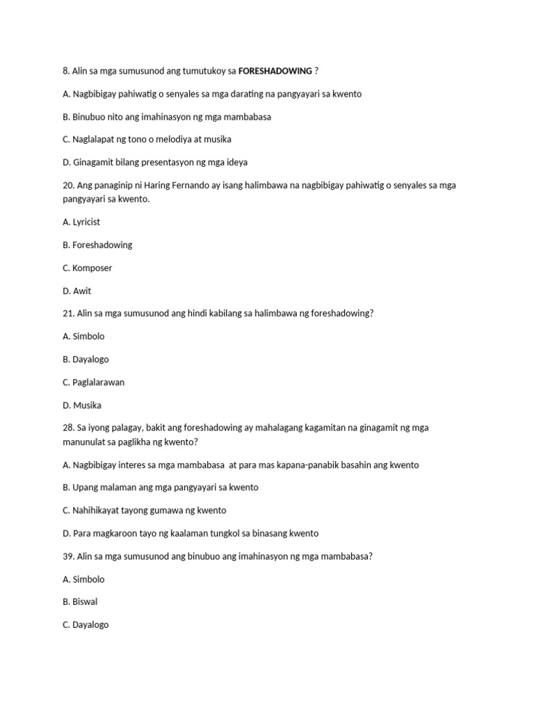 Summative Questions | PDF
