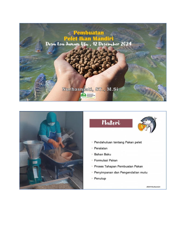 Materi Pembuatan Pakan Ikan - YML | PDF