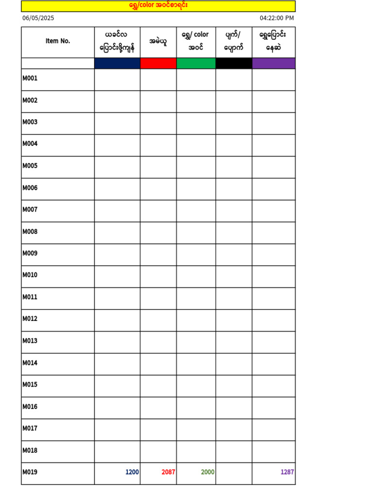 Painting List (8-5-2025) | PDF