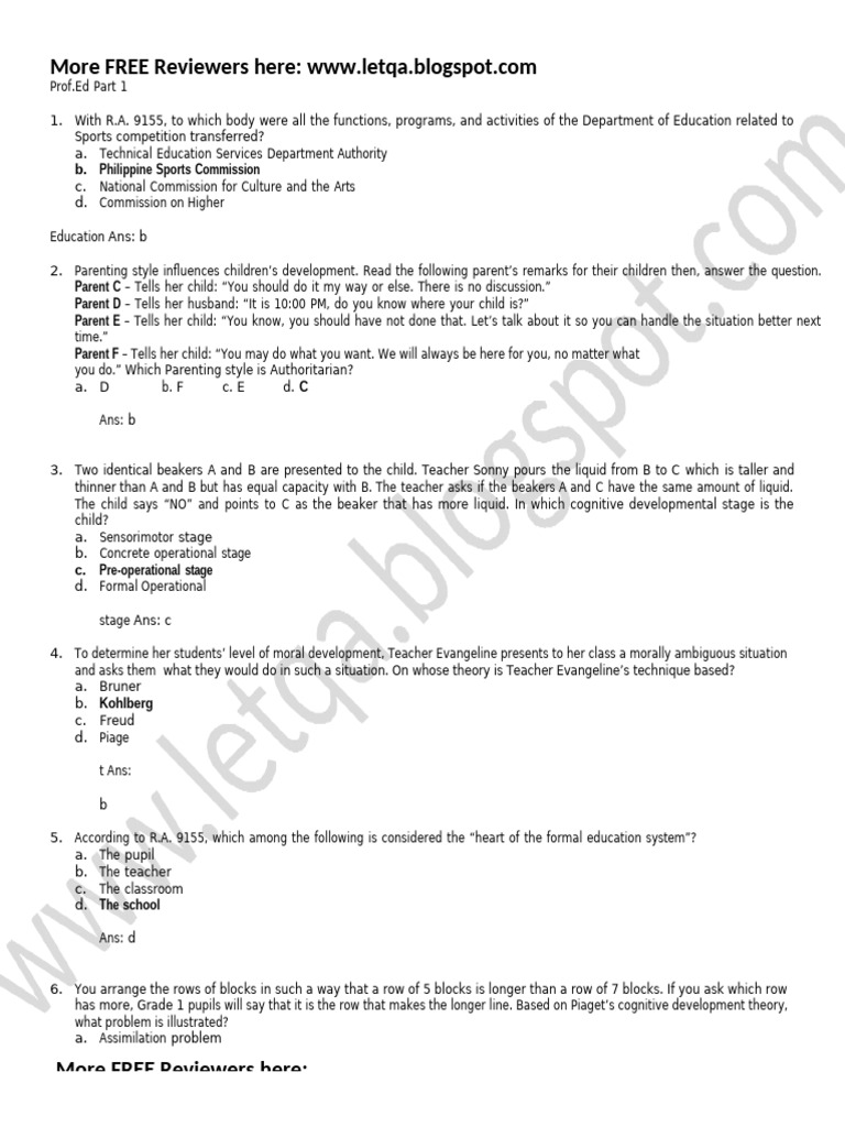 Prof Ed Reviewer (1) | PDF | Educational Assessment | Teachers