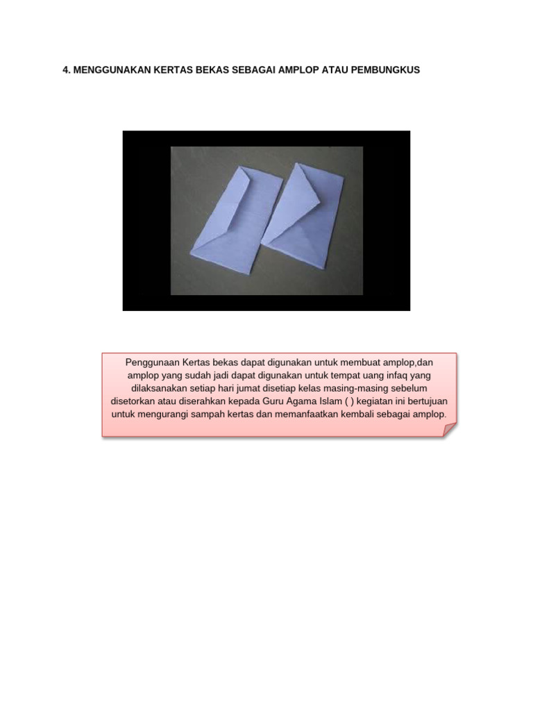 No.4 Kertas Bekas Menjadi Amplop | PDF