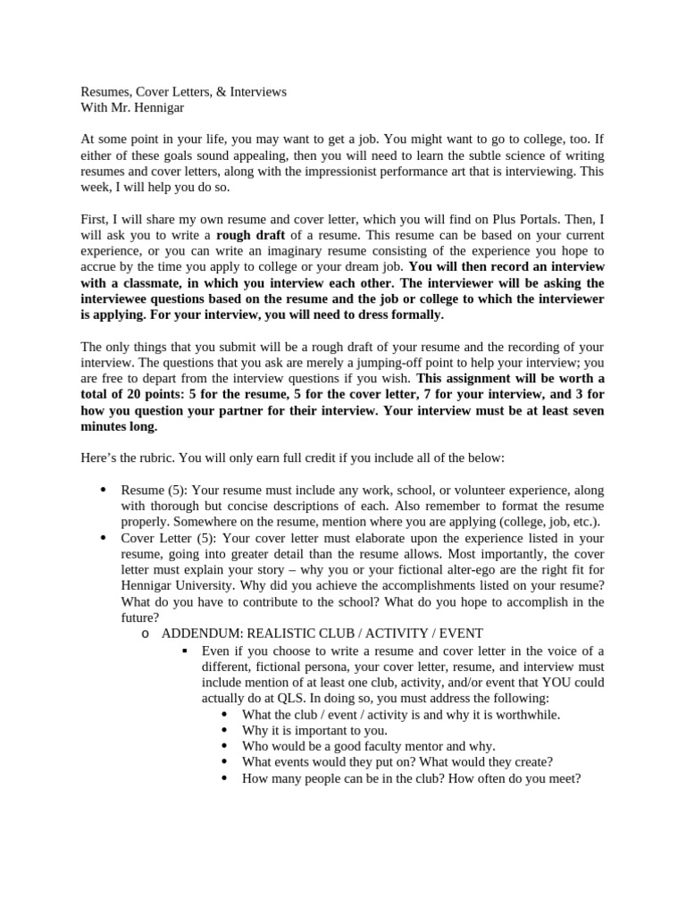 Resumes Cover Letters Interviews | PDF | Interview