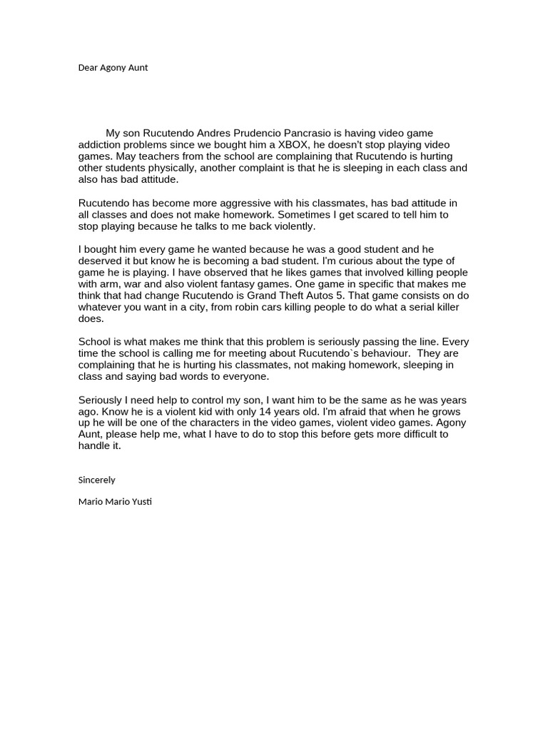 Dear Agony Aunt | PDF