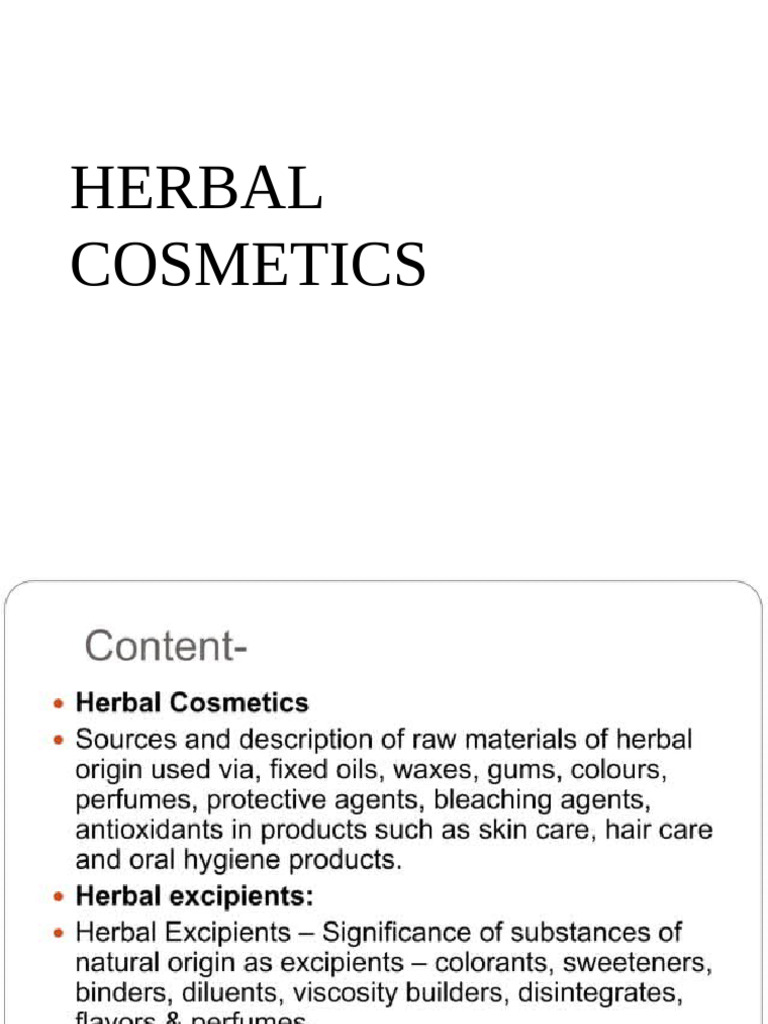 14 Herbal Cosmetics | PDF